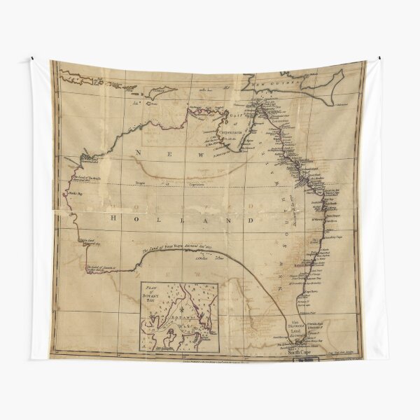 "Vintage Map of Australia (1700s)" Tapestry for Sale by BravuraMedia ...