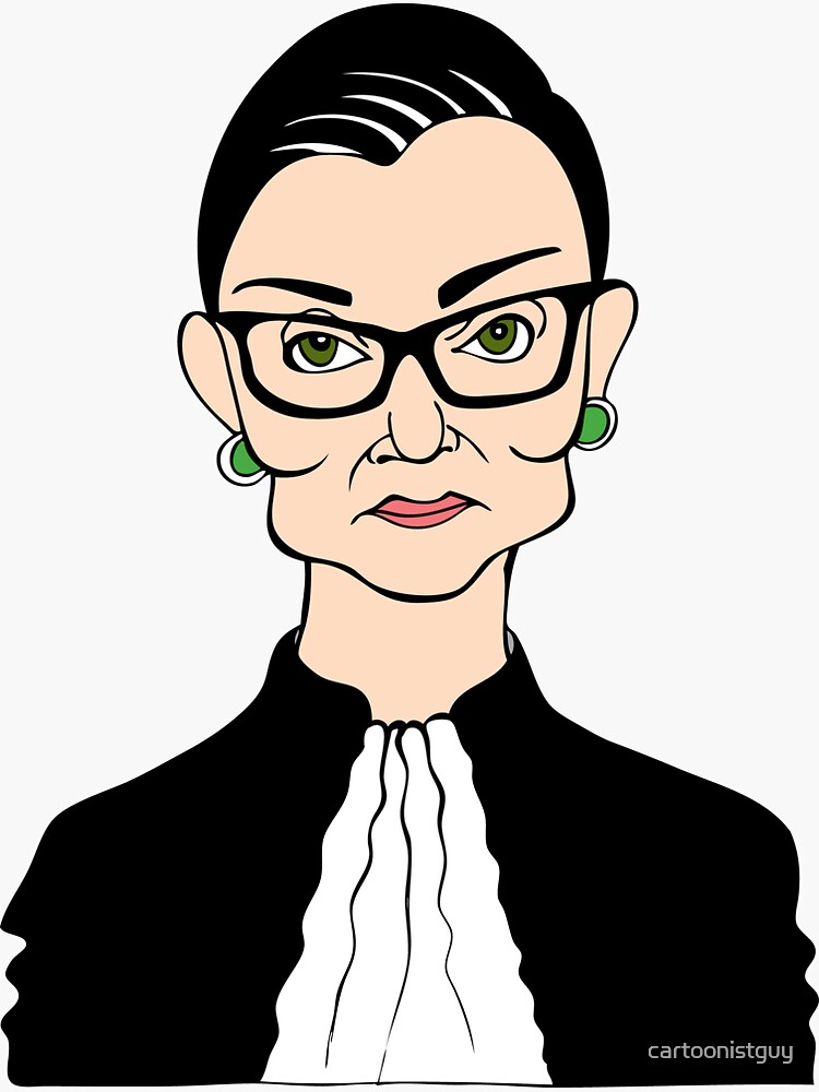 "NOTORIOUS RBG" Sticker for Sale by cartoonistguy | Redbubble