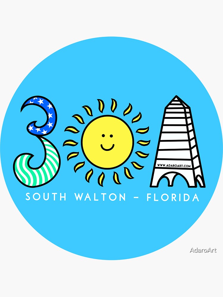 "30A Logo" Sticker for Sale by AdaroArt | Redbubble
