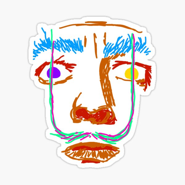 "dali colored doodle" Sticker for Sale by TheBoyTeacher | Redbubble