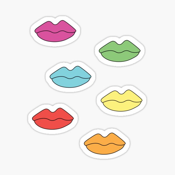 "Rainbow Lips" Sticker by karapos23 | Redbubble