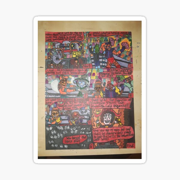 "Ghoulish Confrontation " Sticker for Sale by OmegaRedFan | Redbubble