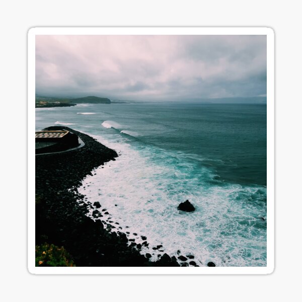 "Dark and Stormy Blue Ocean Waves" Sticker for Sale by AlexandraStr ...