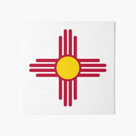 "New Mexico Flag Symbol Patriotic Red Sun" Art Board Print for Sale by ...