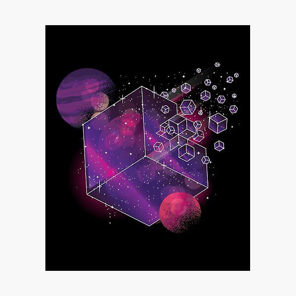 "Astronaut Cube Space" Photographic Print by EduardBeck | Redbubble