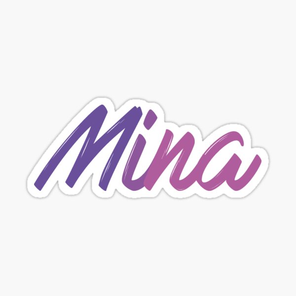 "Mina" Sticker for Sale by Shalomjoy | Redbubble