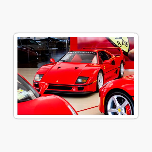 "Ferrari F40 Amongst Friends" Sticker for Sale by unofficialstig ...