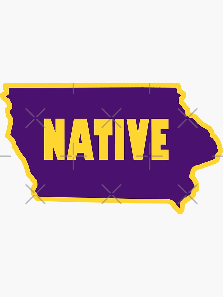 " IOWA NATIVE" Sticker by Spoof-Tastic | Redbubble