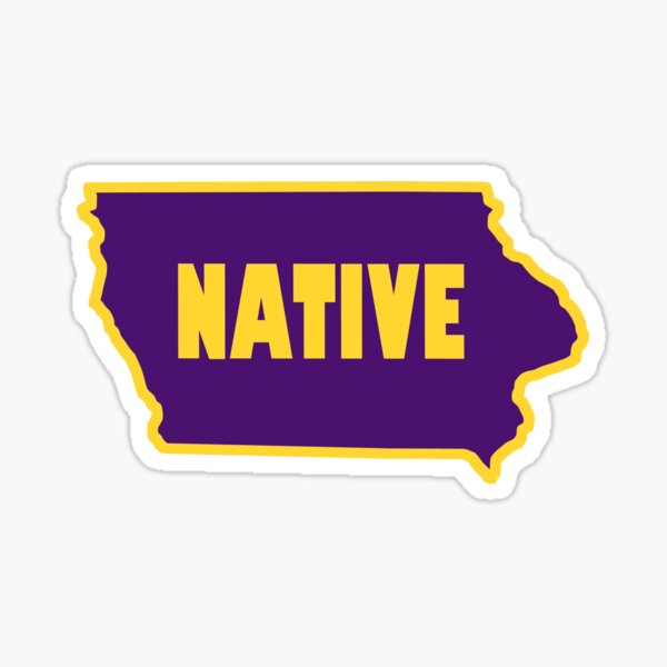 " IOWA NATIVE" Sticker by Spoof-Tastic | Redbubble