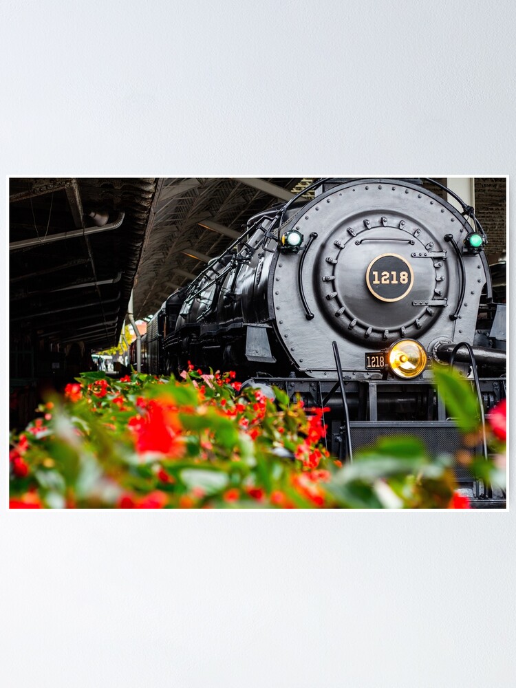 "Norfolk and Western Number 1218 Locomotive Train Steam Engine" Poster ...