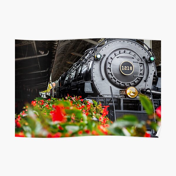 "Norfolk and Western Number 1218 Locomotive Train Steam Engine" Poster ...