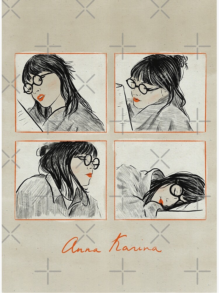 "Anna Karina Reading" Art Print for Sale by elzzveta | Redbubble