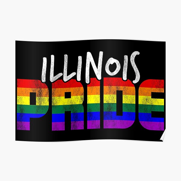 "Illinois Pride LGBT Flag" Poster by valador | Redbubble