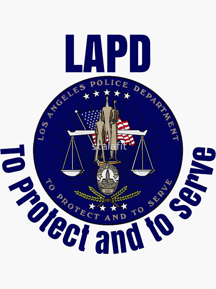 "Lapd - los angeles police department california" Sticker for Sale by ...