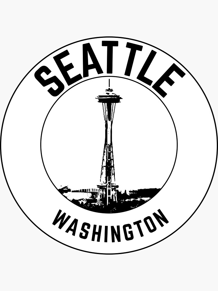 "Seattle Space Needle Travel Sticker" Sticker for Sale by mbkruth ...