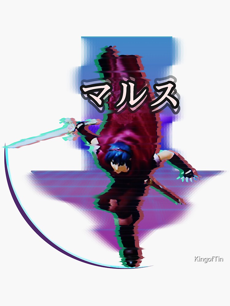 "Red Marth D-air" Sticker for Sale by KingofTin | Redbubble