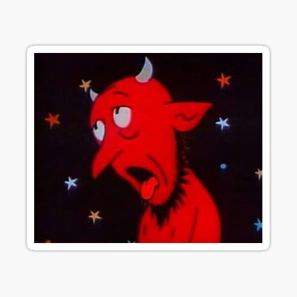 "cartoon devil meme" Sticker for Sale by sighra | Redbubble