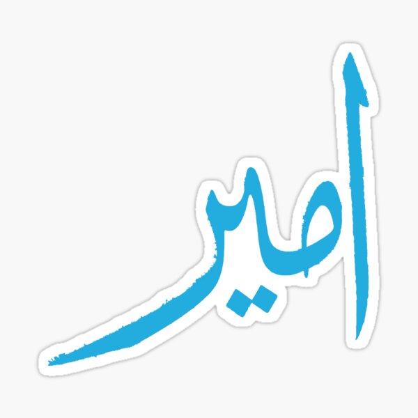 "Amir in Arabic Calligraphy" Sticker by Paradisessntl | Redbubble