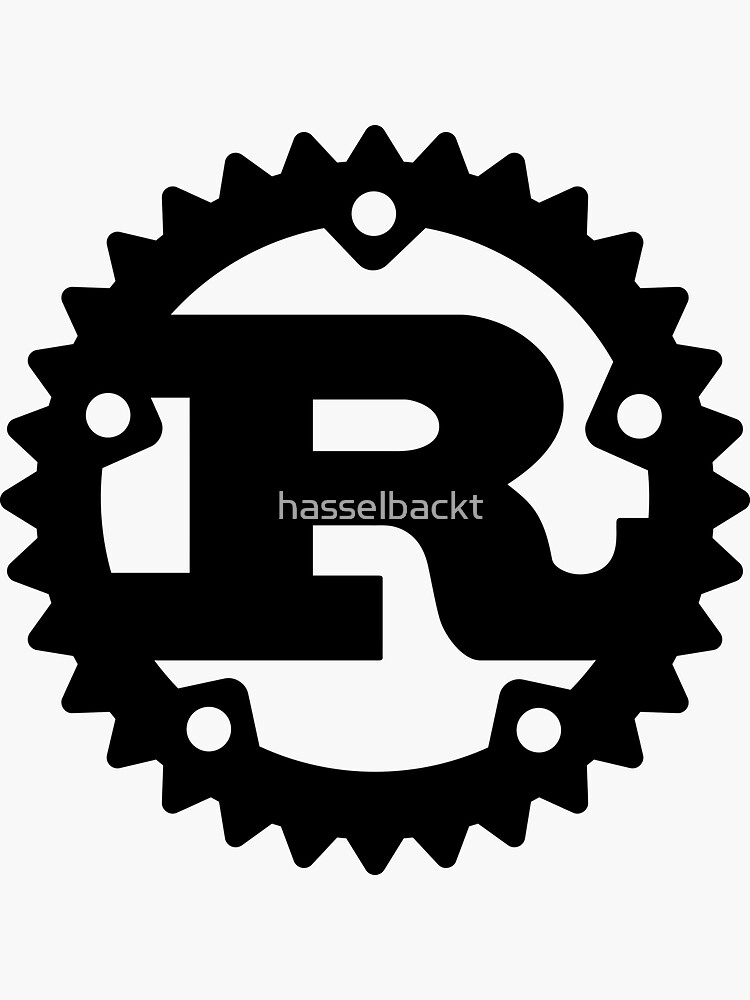 "RUST logo" Sticker by hasselbackt | Redbubble