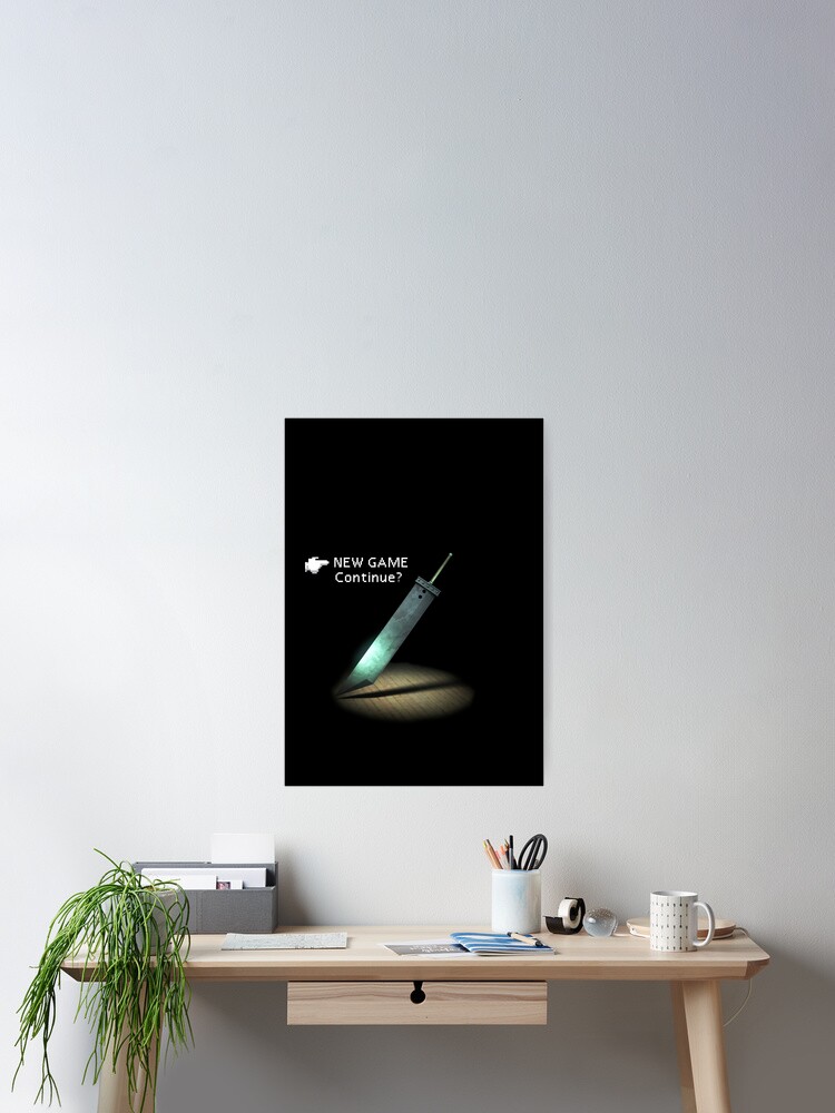 "FF7 menu new game" Poster for Sale by RedXIV | Redbubble