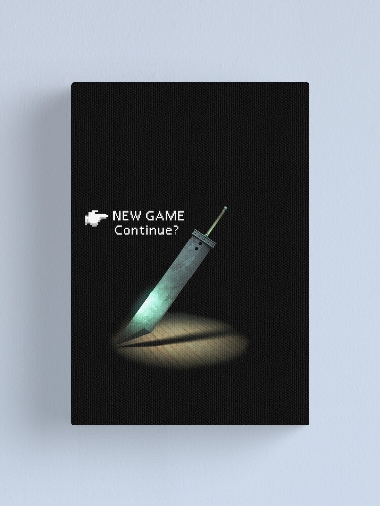 "FF7 menu new game" Canvas Print by RedXIV | Redbubble