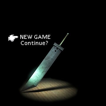 "FF7 menu new game" Poster for Sale by RedXIV | Redbubble