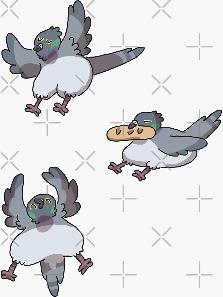"Goofy Pigeons" Sticker for Sale by goccart | Redbubble
