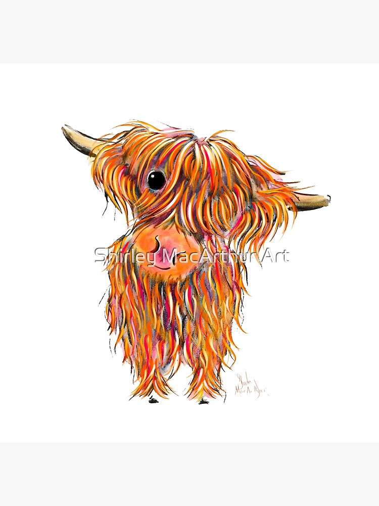 "HiGHLaND CoW PRiNT SCoTTiSH ' Boo ‘ BY SHiRLeY MacARTHuR" Art Print ...