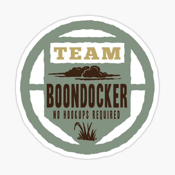 "Team Boondocker Best Camping Shirt" Sticker for Sale by hogfishstudios ...