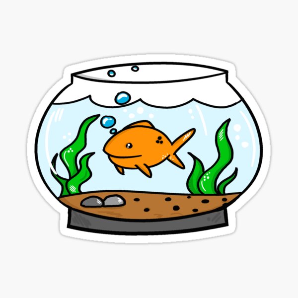 "Fishbowl" Sticker by ElianaNit29 | Redbubble
