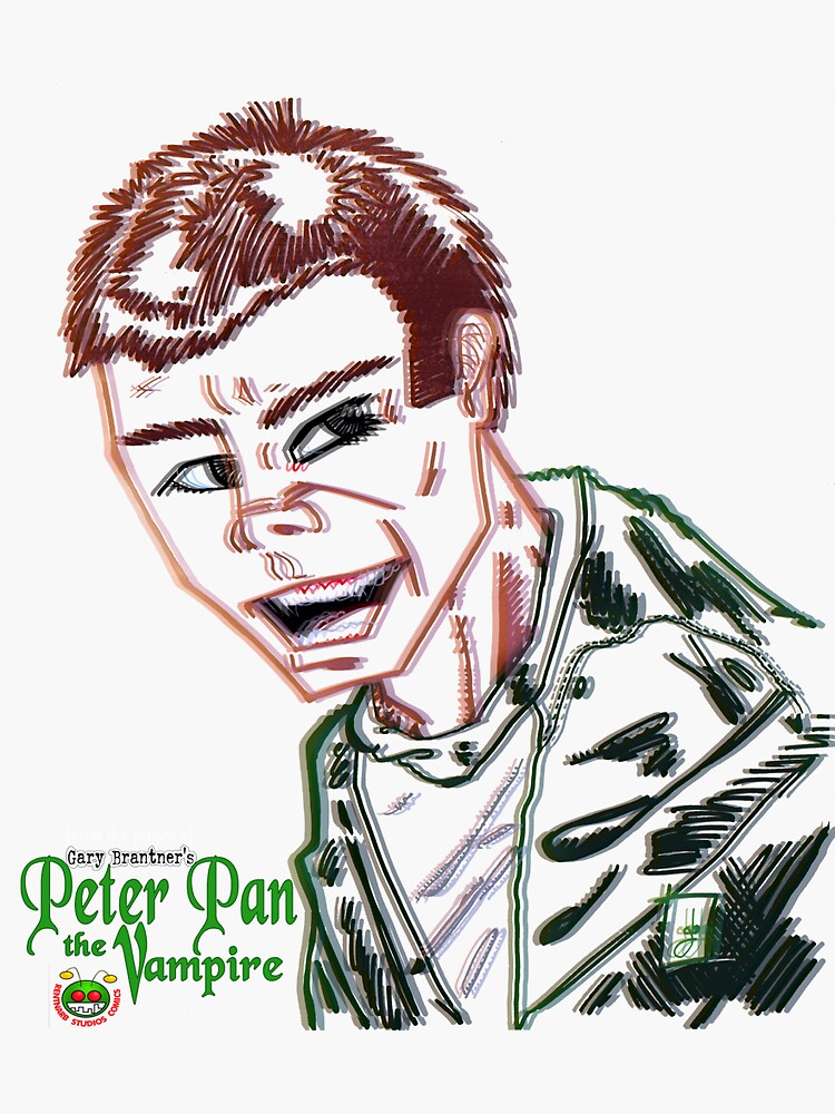 "Peter Pan the Vampire Out of Focus" Sticker for Sale by GaryBrantner ...