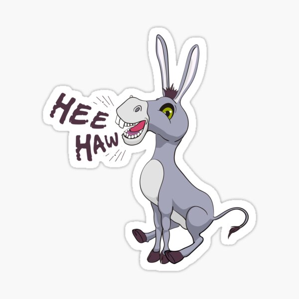 "product Funny Donkey Hee Haw Burro Gifts design" Sticker for Sale by ...