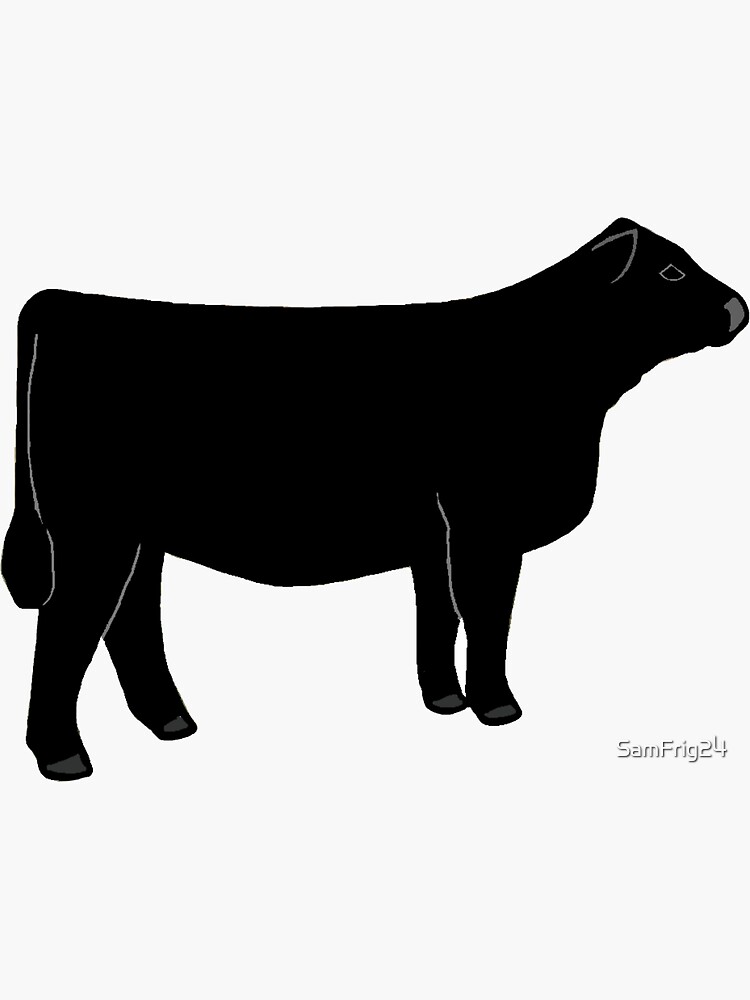 "Black Angus Heifer" Sticker for Sale by SamFrig24 | Redbubble