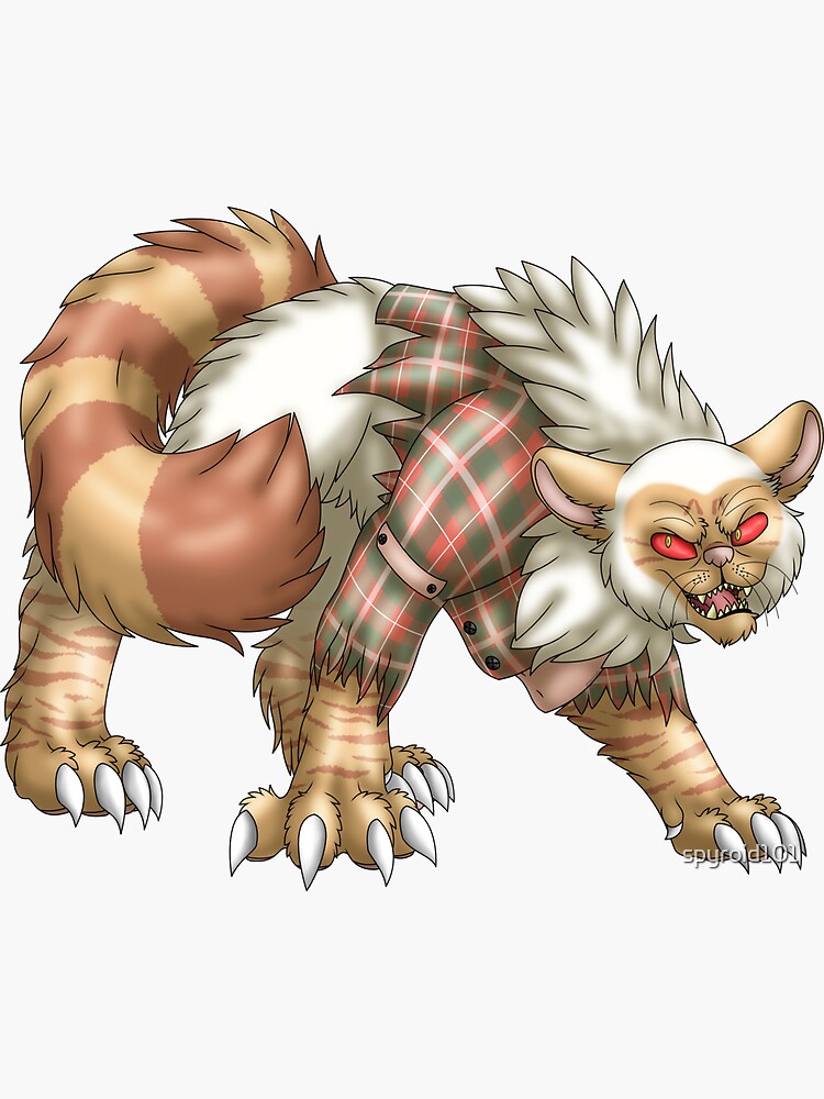 "WereCat: Red Lynx Point" Sticker by spyroid101 | Redbubble