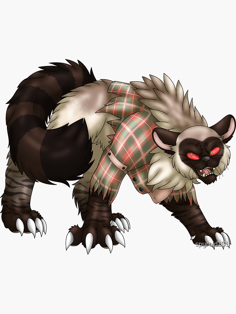 "WereCat: Seal Lynx Point" Sticker by spyroid101 | Redbubble