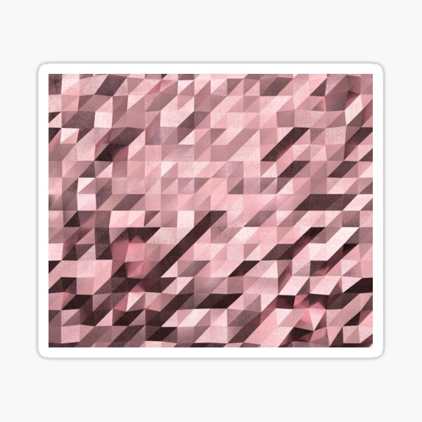"Slanted Squares - Rose" Sticker for Sale by CosmicView | Redbubble