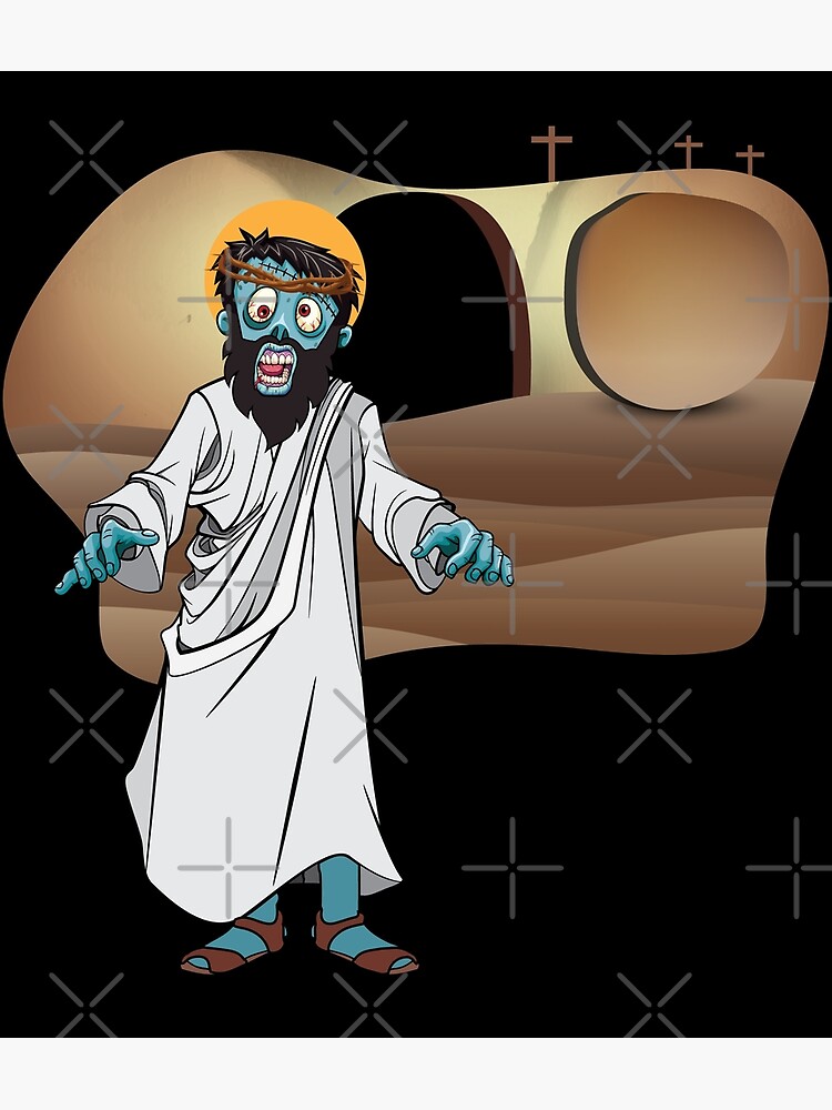 "ZOMBIE JESUS comic illustration" Poster by JasicaDesign | Redbubble