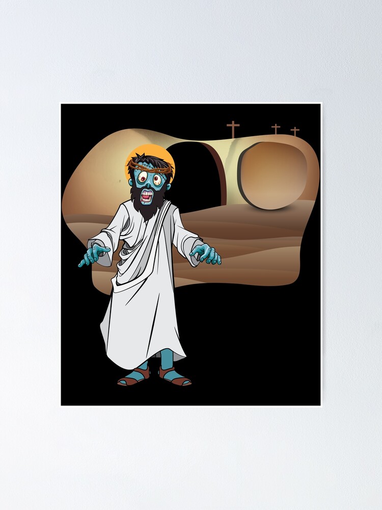 "ZOMBIE JESUS comic illustration" Poster by JasicaDesign | Redbubble