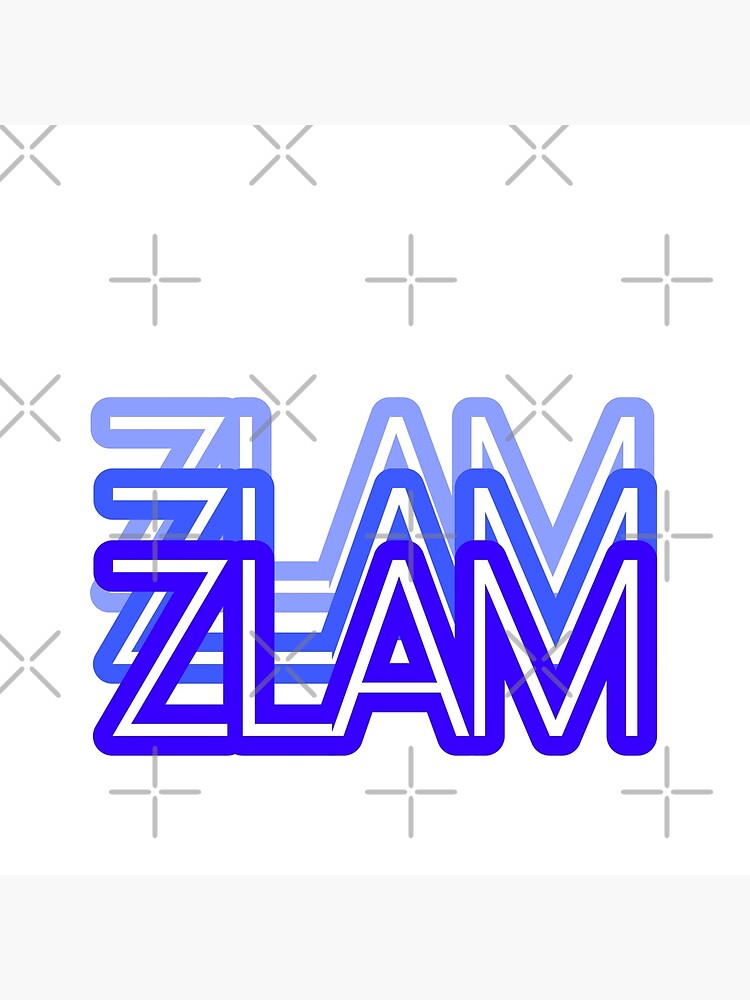 "light blue dark blue zlam" Poster for Sale by danielleblack04 | Redbubble