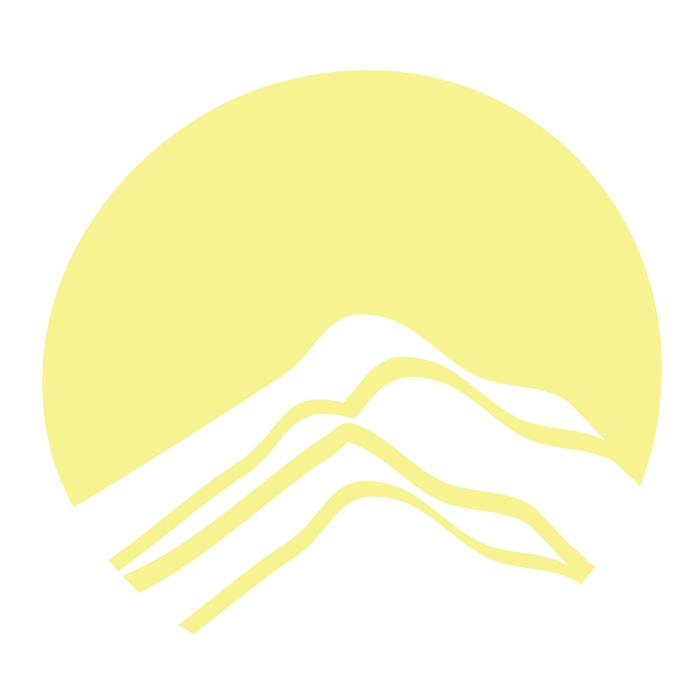 "Mountain Silhouette Symbol - Yellow" by RileySummer | Redbubble