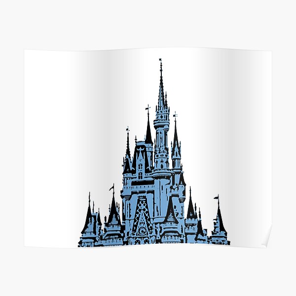 "Black and Blue Magic Castle" Poster for Sale by FandomTrading | Redbubble