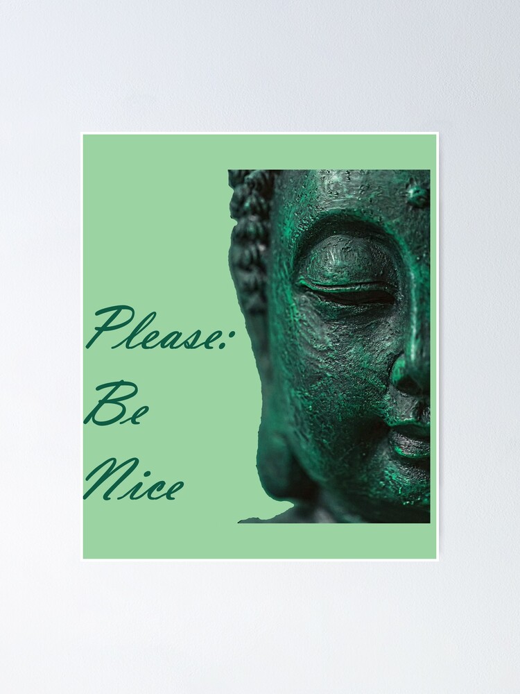 "Please Be Nice" Poster by mairebertnick | Redbubble