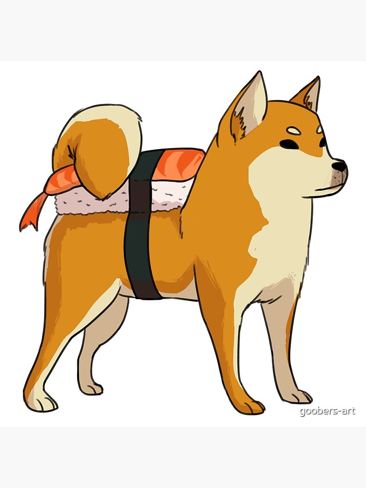 "Ebi Sushi Shibe" Poster for Sale by goobers-art | Redbubble