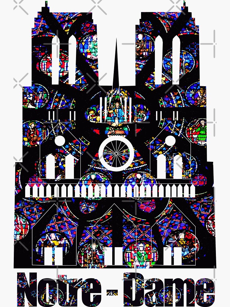"Notre-Dame" Sticker for Sale by aktedesigns | Redbubble