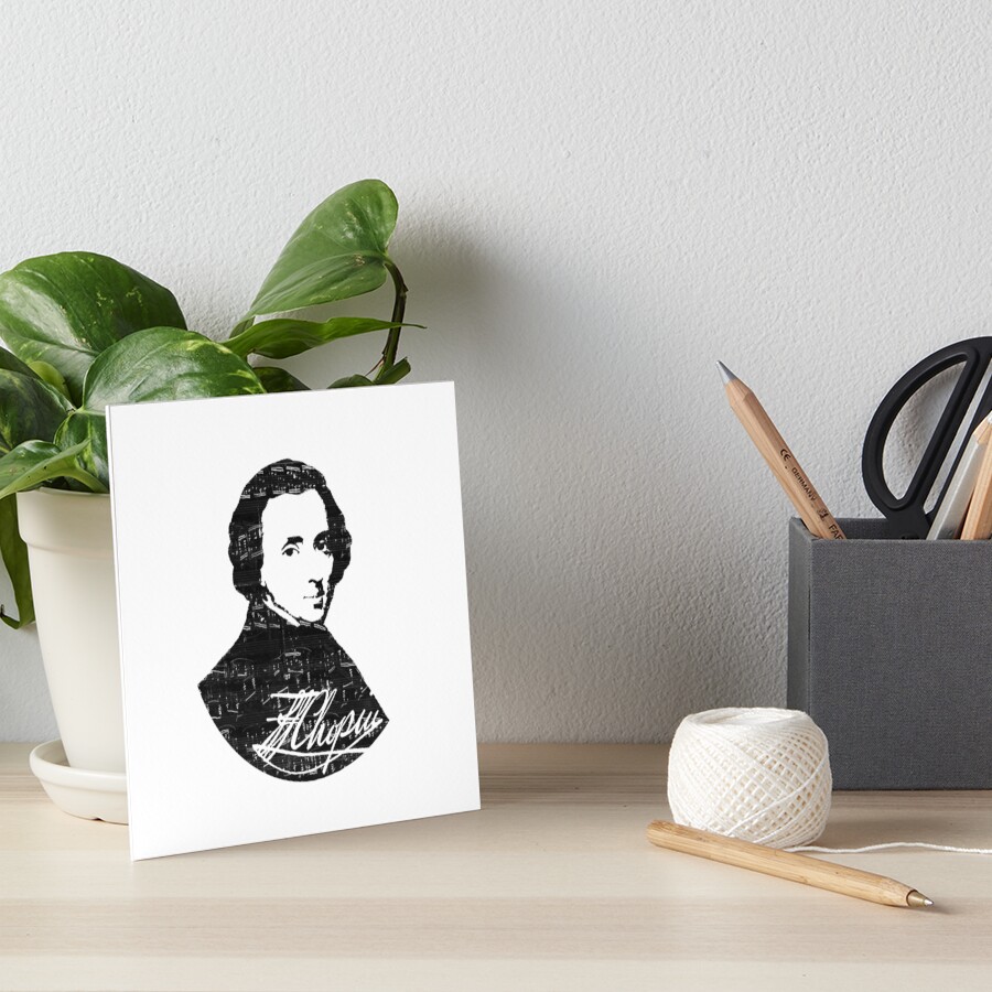 "Chopin Silhouette " Art Board Print for Sale by laureldesigns | Redbubble