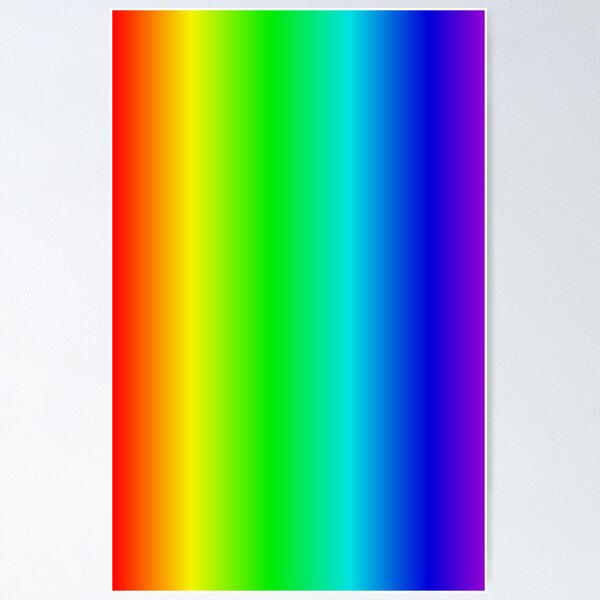 "Simple Vertical Rainbow Color Gradient" Poster for Sale by Dator ...