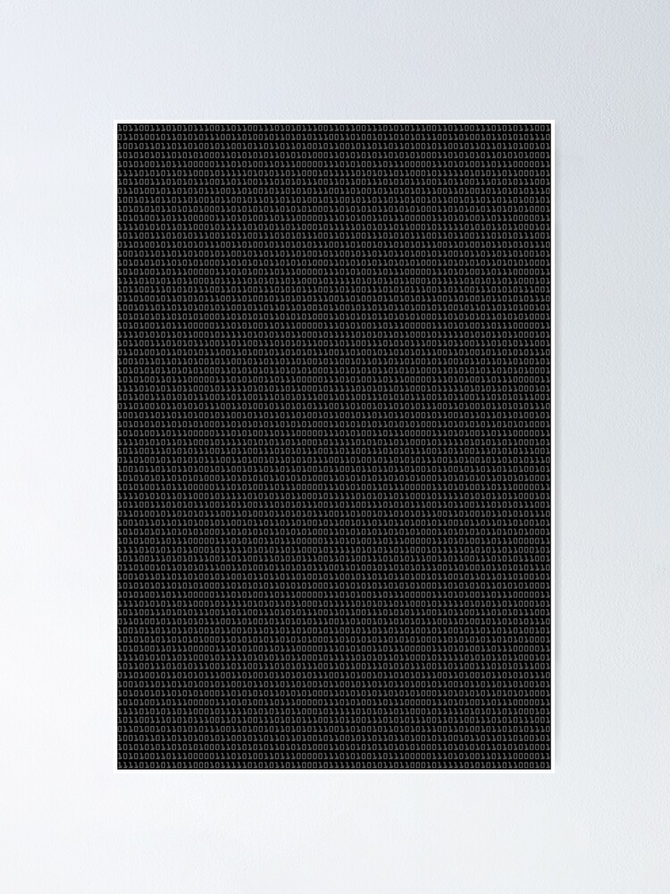 "Computer Binary Code" Poster by judgeart | Redbubble