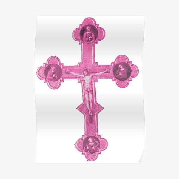 "Barbie Pink Medieval Crucifix" Poster by lovefromsirius | Redbubble