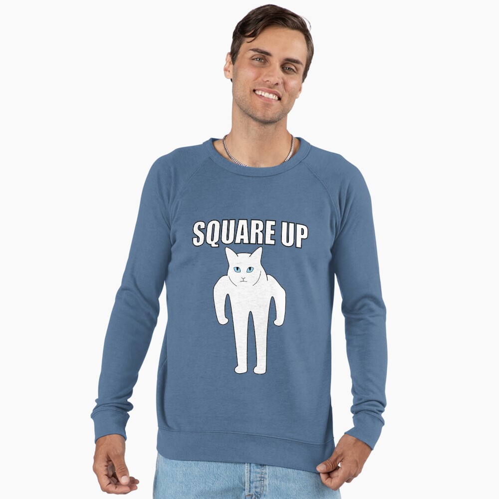 "Square Up Half-Cat Meme" Poster for Sale by TheRedCat | Redbubble