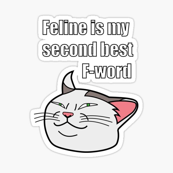 "F-word Smug Cat Meme" Sticker for Sale by TheRedCat | Redbubble